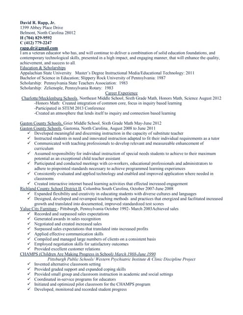 Randall Thomas Resume | PDF