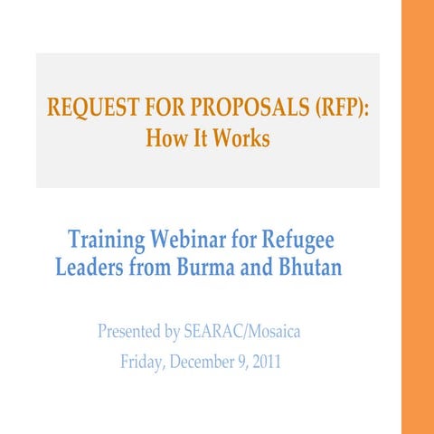 2012 rfp final | PPT