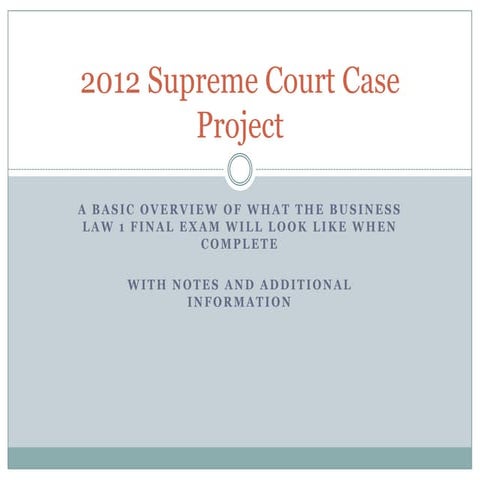 2012 supreme court case project | PPT