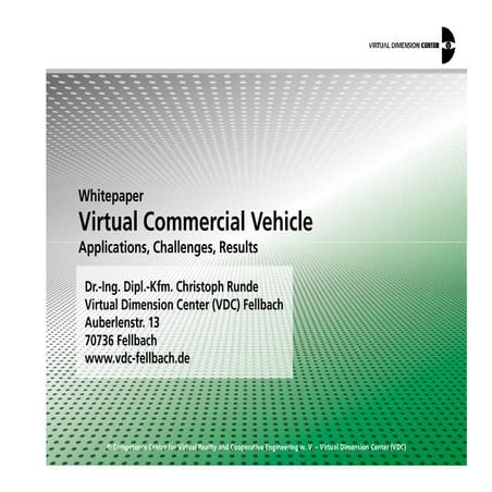 Virtual Commercial Vehicle: VDC-Whitepaper | PDF