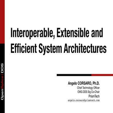 Interoperable Extensible And Efficient System Architectures Ppt 