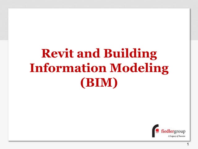 Introduction to Building Information Modeling | PPTX