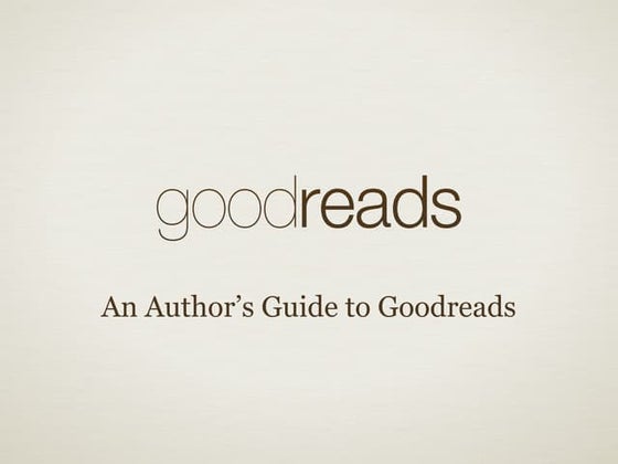Goodreads presentations