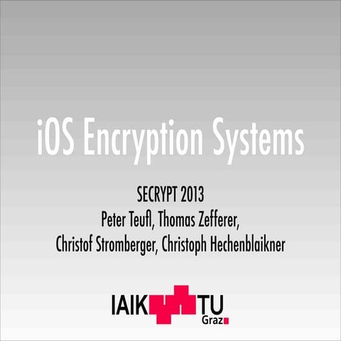 IOS Encryption Systems | PDF | Operating Systems | Computer Software and Applications