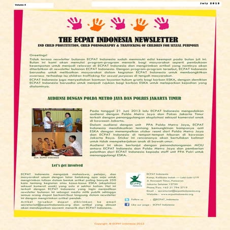ECPAT Indonesia Newsletter November 2013 | PDF