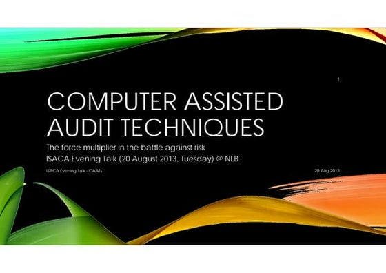 Computer aided audit techniques (CAAT) sourav mathur | PPT