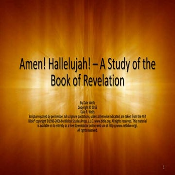 2013 09-29 rv03 the old testament background of revelation | PPTX