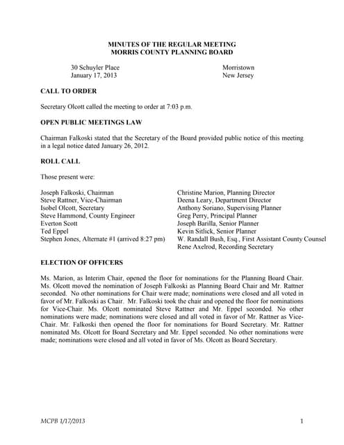 5 29 13 morris county re mcpb minutes | PDF