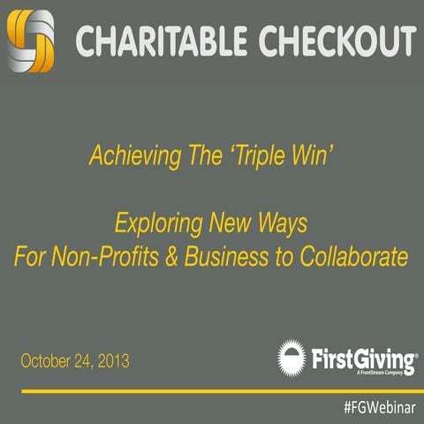 Achieving The ‘Triple Win’ - Exploring New Ways For Non-Profits ...