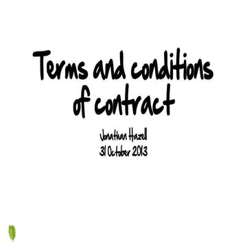 Contract and Terms & Conditions | PDF