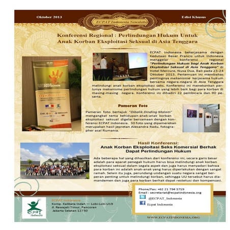 ECPAT Indonesia Newsletter Oktober 2013 | PDF