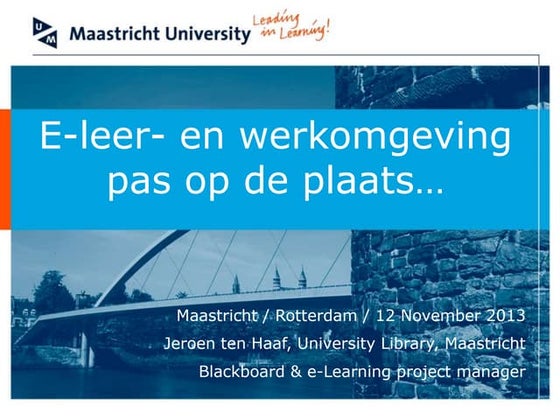 Visie dienstverlening UB Maastricht | PPT
