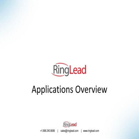 RingLead Applications Overview | PPT