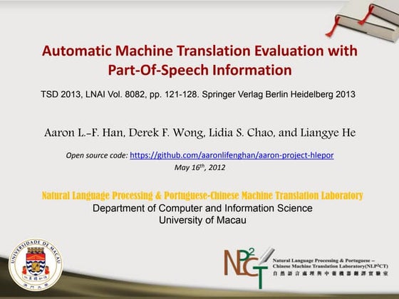 ACL-WMT Poster.A Description of Tunable Machine Translation Evaluation ...