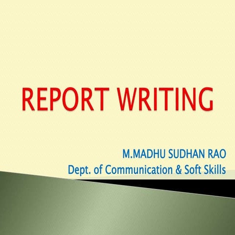 REPORT WRITING | PPTX