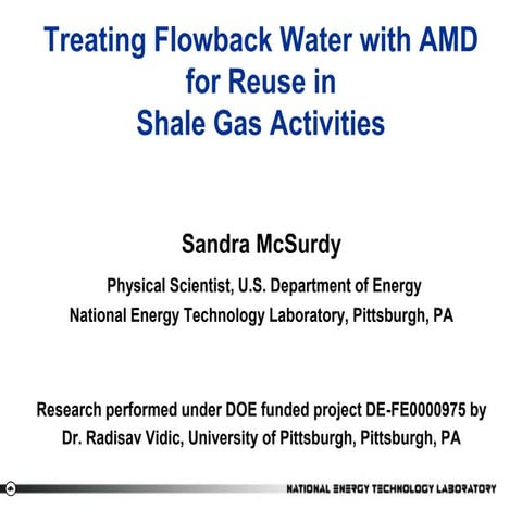 Treating Flowback Water with Acid Mine Drainage (AMD) for Reuse in ...