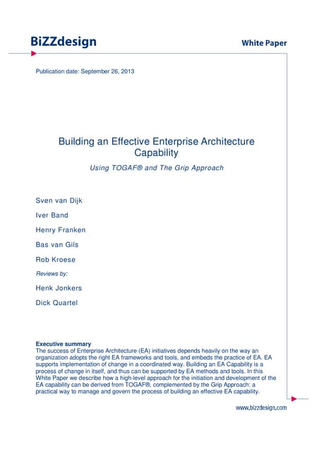Enterprise Architecture with the Zachman Framework and the Archimate ...