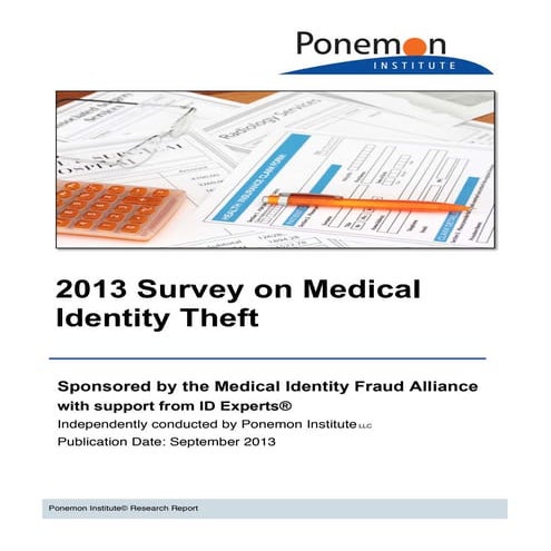 Medical Identity Theft Report 2013 | PDF | Crime & Harmful Acts to ...