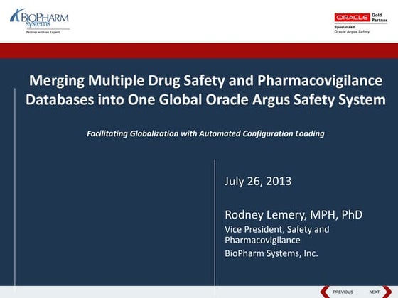 Safety and Pharmacovigilance System: Oracle Argus Safety Suite | PDF ...
