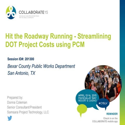 Hit the Roadway Running - Streamlining DOT project costs using PCM | PDF
