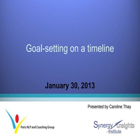 20130130 goal setting on a timeline | PDF