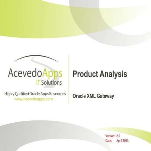 Product Analysis Oracle Xml Gateway Pdf