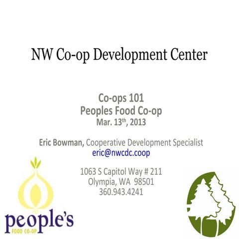 2013 03 13 pfc - co-ops 101 | PPT