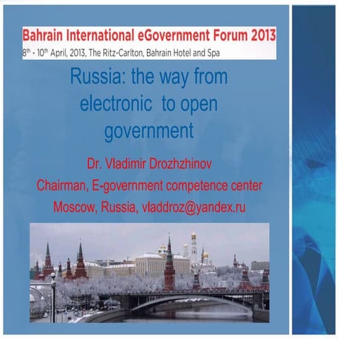 Russia:the way from electronic to open government | PDF