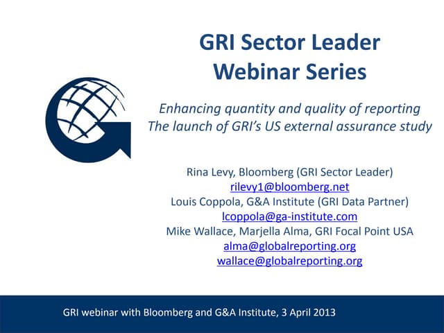 The Global Reporting Initiative | PPTX