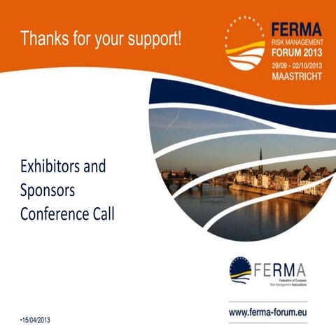 2013 04 16 ferma sponsor call presentation | PPTX | Business Expos ...