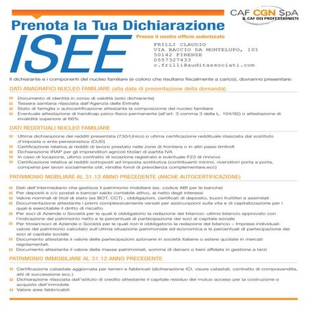 MODELLO ISEE - documentazione necessaria | PDF