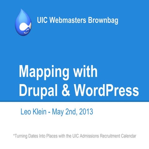 Mapping with Drupal and WordPress | PPT