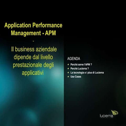 Lucierna - Application Performance Manager - APM | PPT