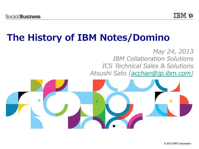 The History Of Ibm Notesdomino Pdf Computer Software And Applications Computing