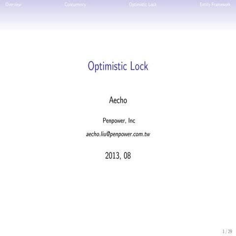 Optimistic Offline Locking | PDF | Databases | Computer Software and Applications