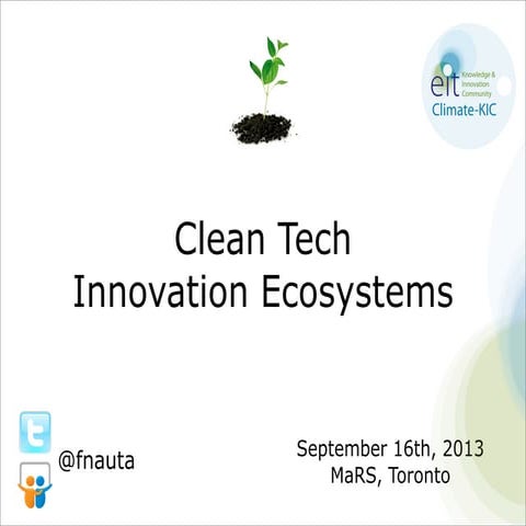 Clusters & Innovation Ecosystems | PDF
