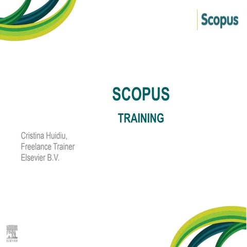 Elsevier Scopus Training - Romania | PPTX