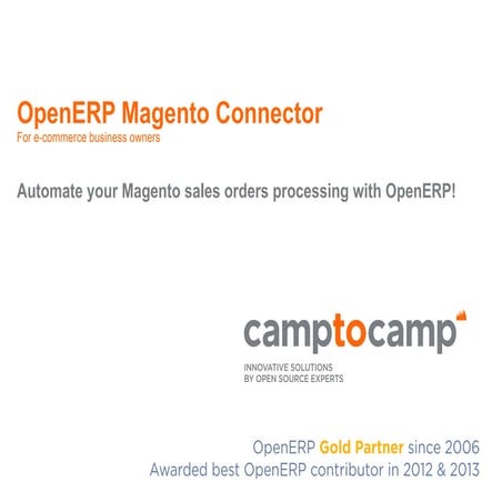 Openerp Magento Connector New Generation Workflow Ppt