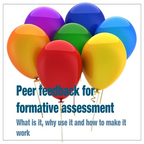 Formative assessment and peer feedback | PPT