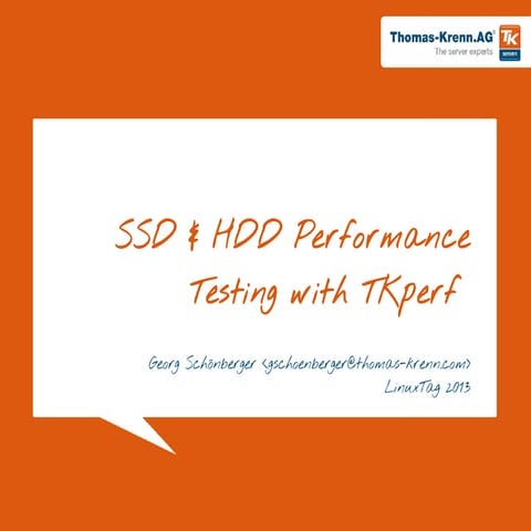 SSD & HDD Performance Testing with TKperf | PPT