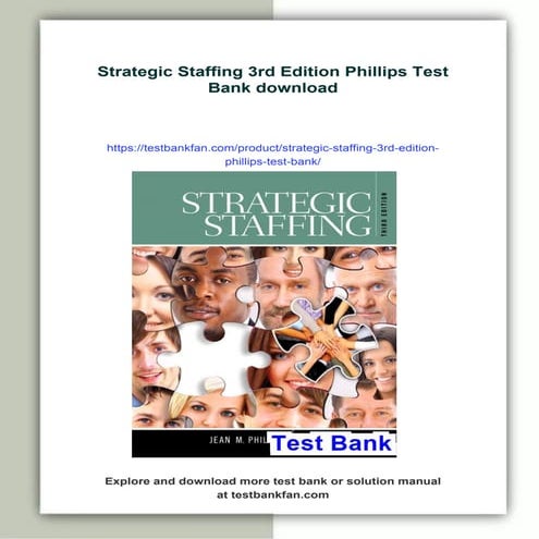 Strategic Staffing 3rd Edition Phillips Test Bank | PDF