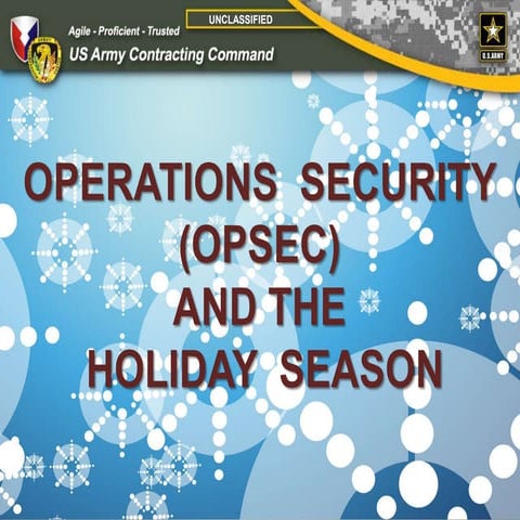 Army Contracting Holiday OPSEC Awareness | PPTX