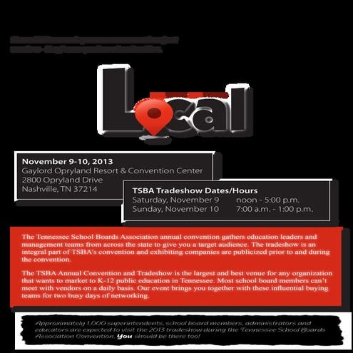 TSBA 2013 Annual Convention Tradeshow Brochure | PDF