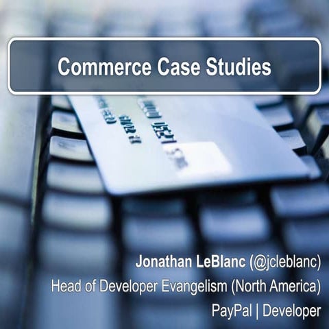 Commerce Case Studies | PPT