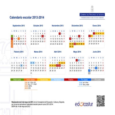2013 calendario escolar_13-14_a4_h | PDF