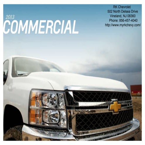 2013 Chevrolet Commercial Brochure | South Jersey Chevrolet Dealer ...