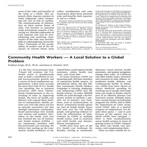 Community Health Workers (CHWs) | PPTX