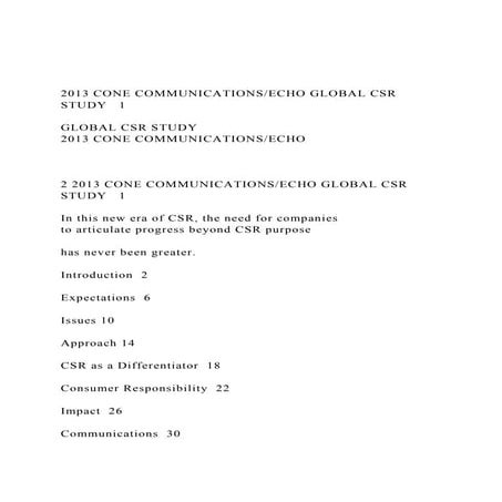 2013 CONE COMMUNICATIONSECHO GLOBAL CSR STUDY 1GLOBAL C.docx