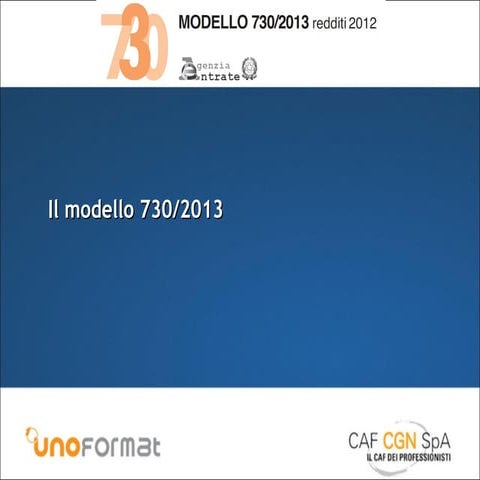 Corsi pratici modello 730/2013 | PPT