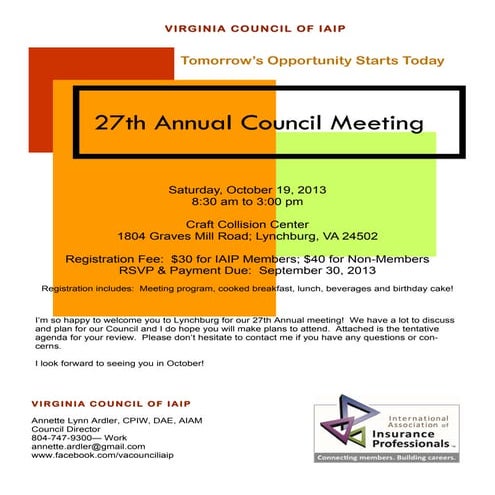 2013 council meeting flyer | PPT